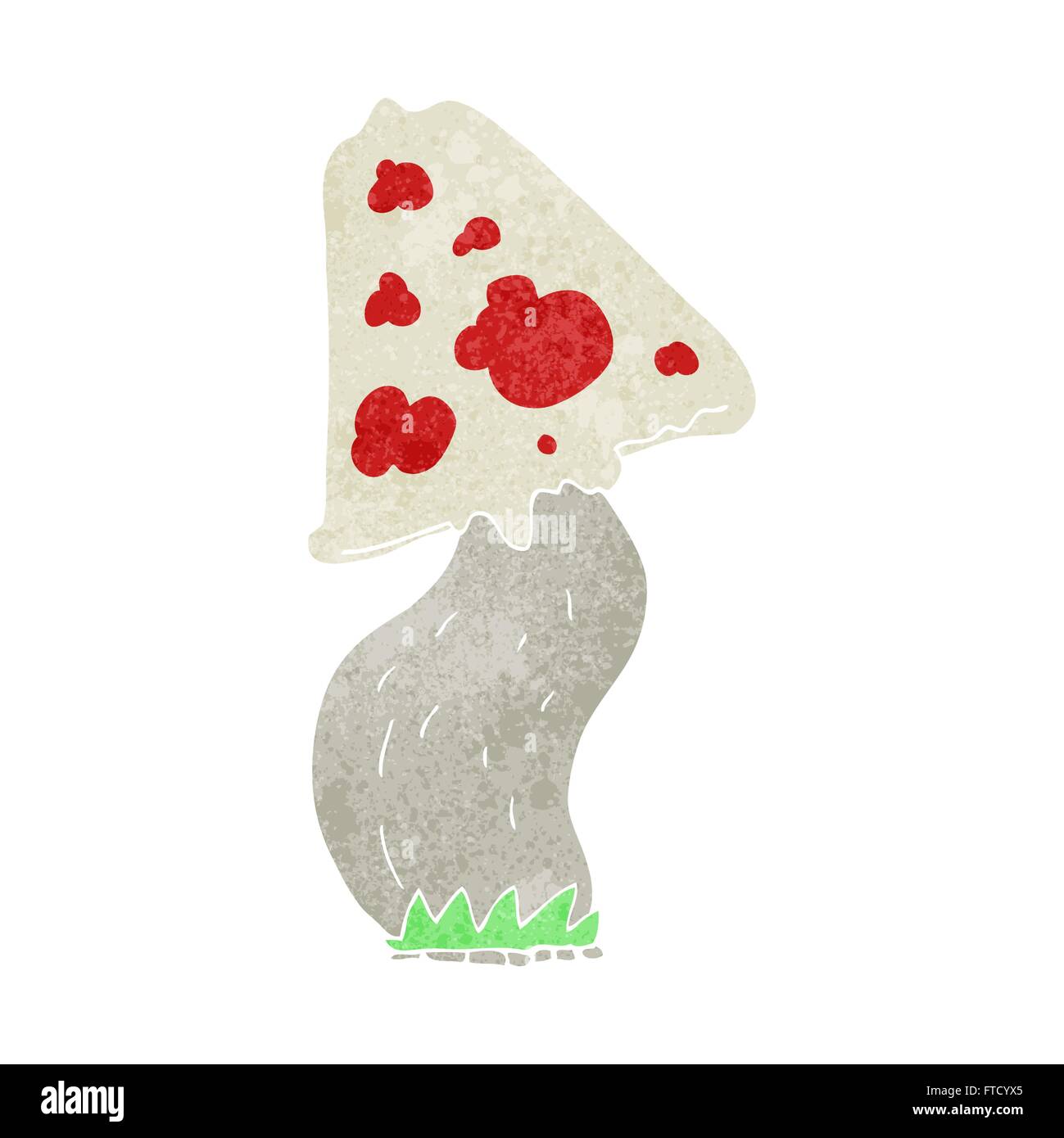 freehand retro cartoon mushroom Stock Vector Image & Art - Alamy