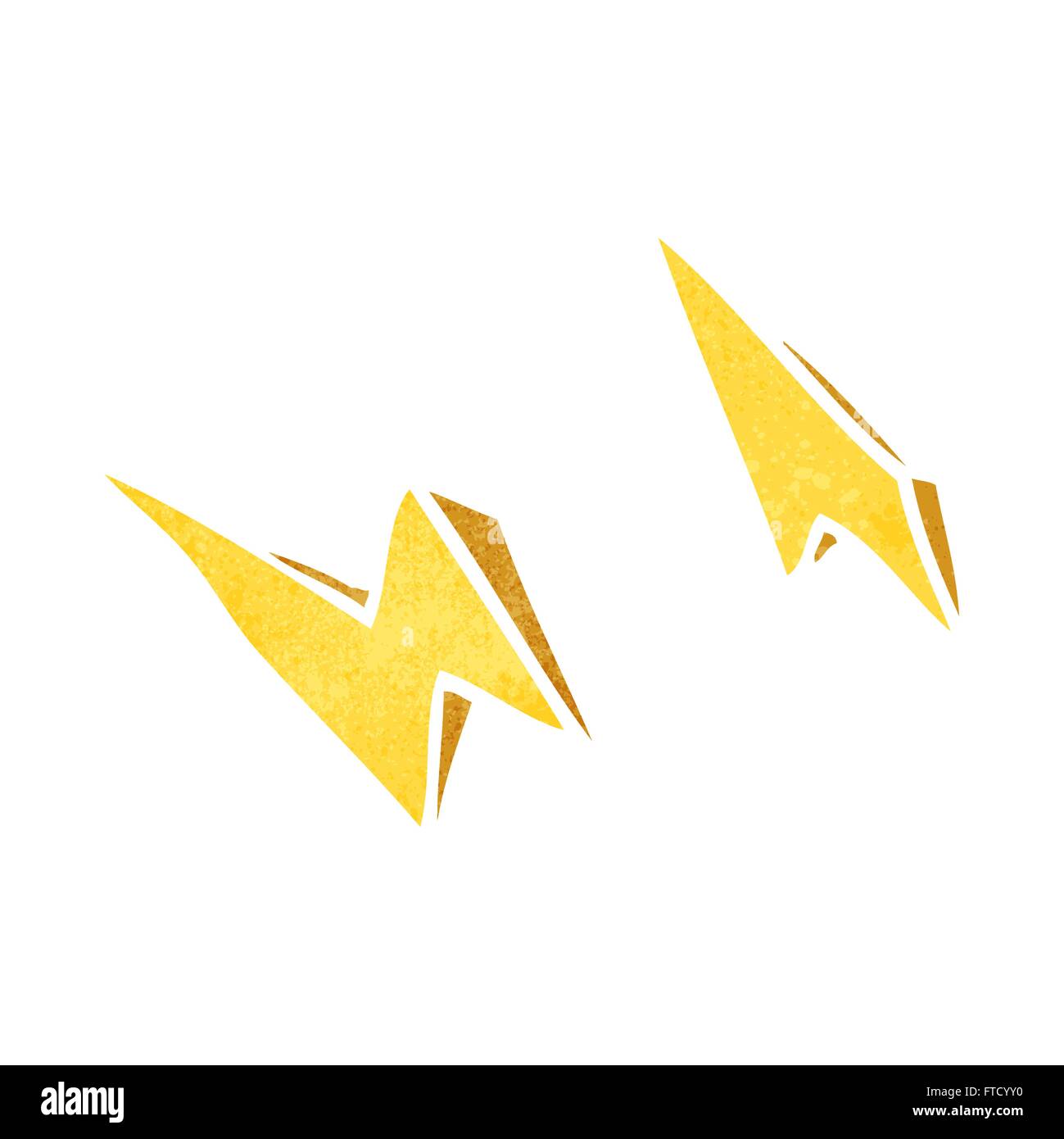 freehand retro cartoon lightning bolt doodles Stock Vector Image & Art ...