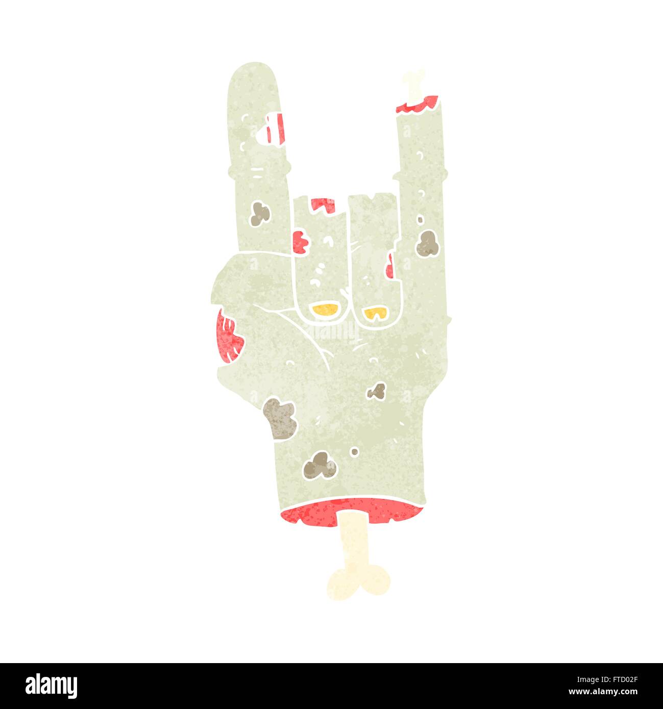 freehand retro cartoon zombie hand Stock Vector Image & Art - Alamy