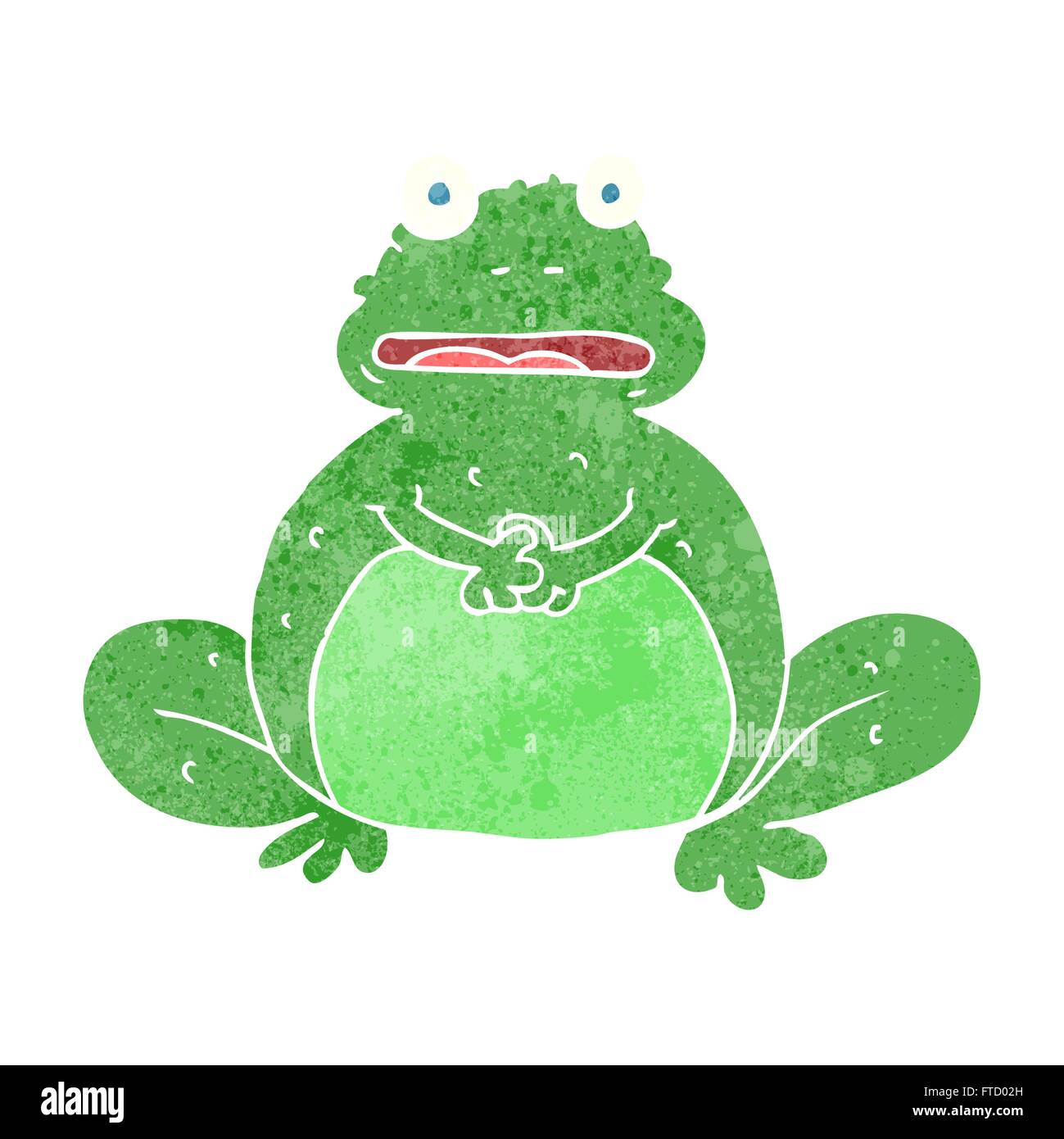 freehand retro cartoon frog Stock Vector Image & Art - Alamy