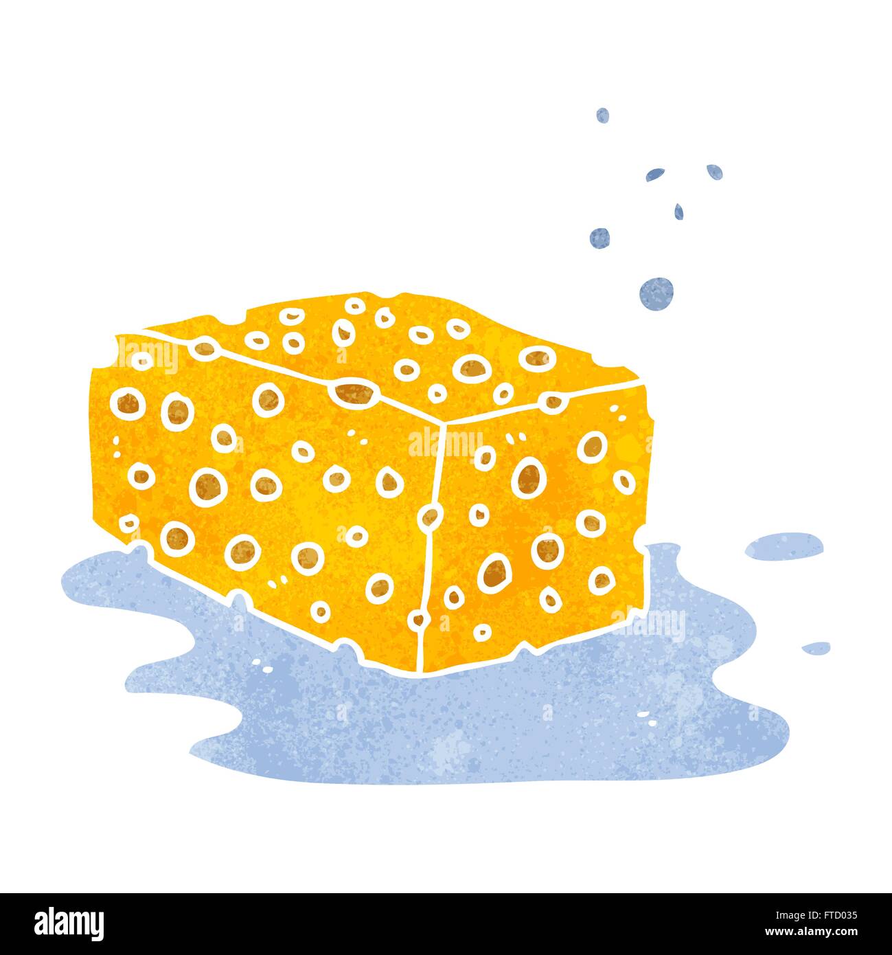 freehand retro cartoon sponge Stock Vector Image & Art - Alamy