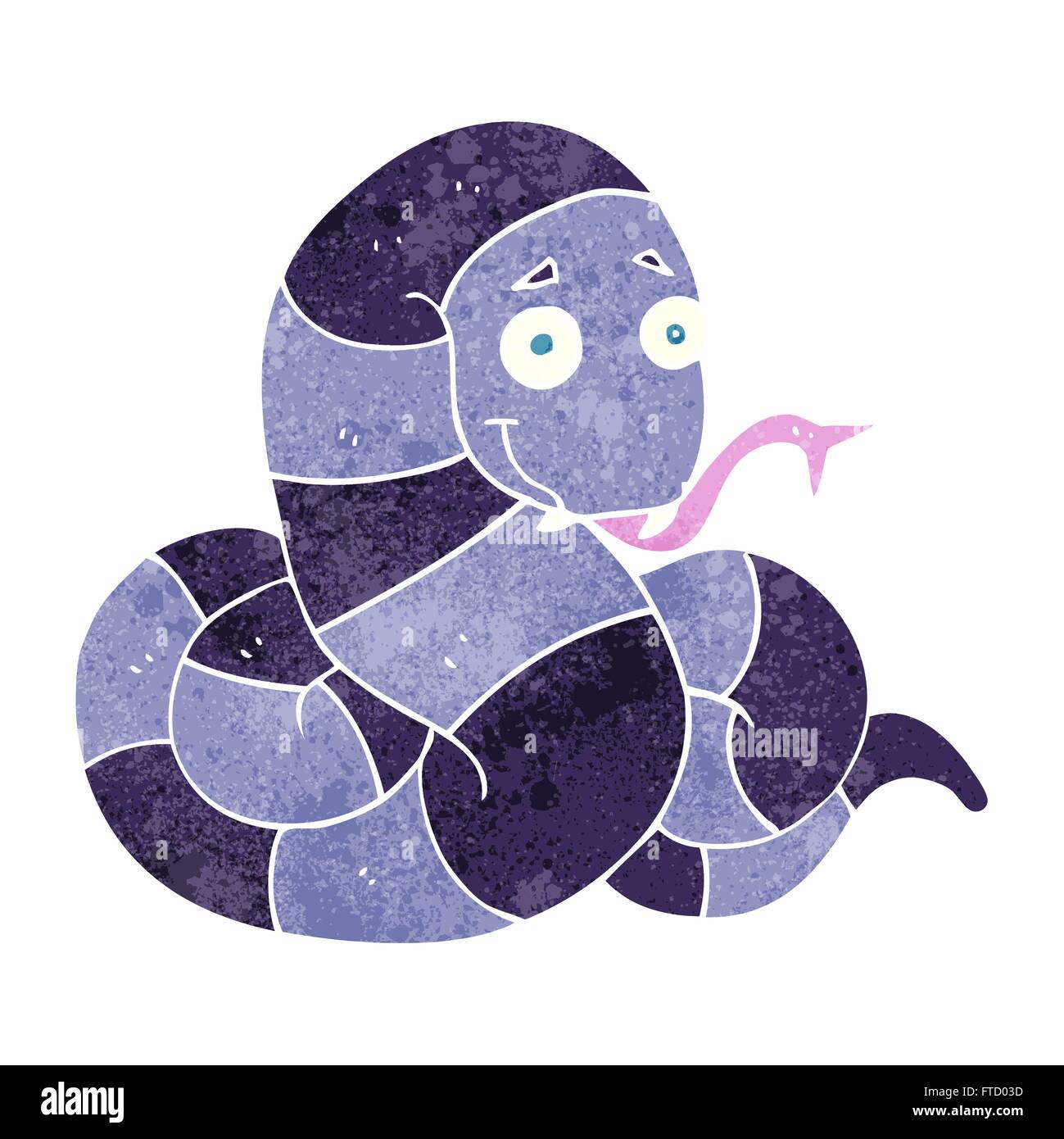 freehand retro cartoon snake Stock Vector Image & Art - Alamy