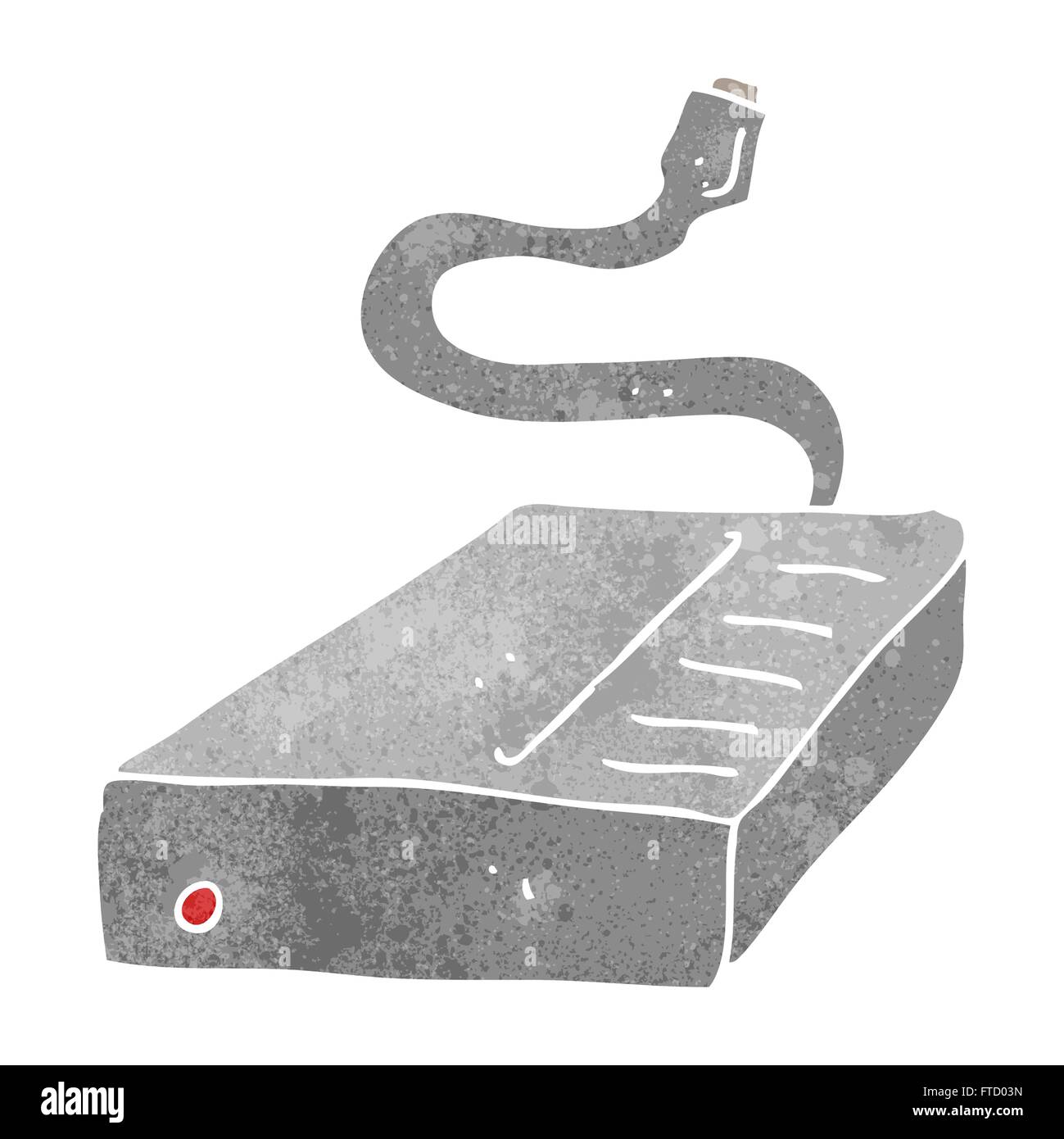 freehand retro cartoon hard drive Stock Vector Image & Art - Alamy