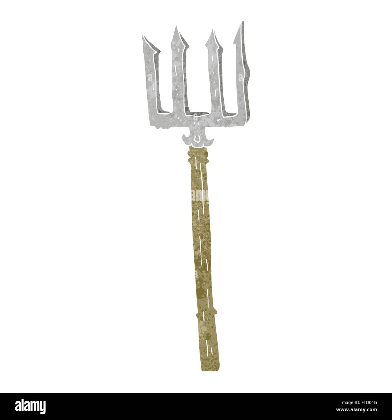 freehand retro cartoon devil fork Stock Vector Image & Art - Alamy
