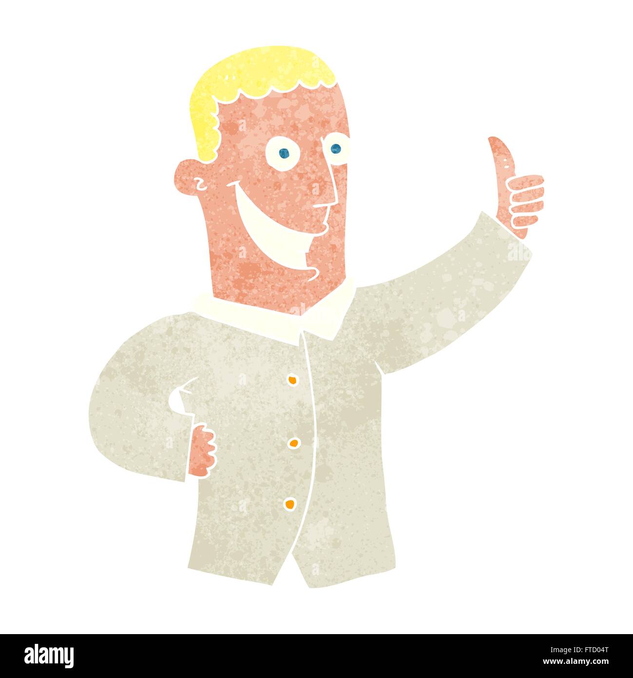 freehand retro cartoon man giving approval Stock Vector Image & Art - Alamy