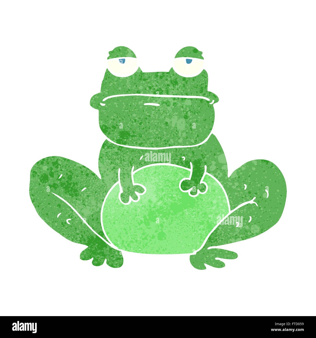 freehand retro cartoon frog Stock Vector Image & Art - Alamy