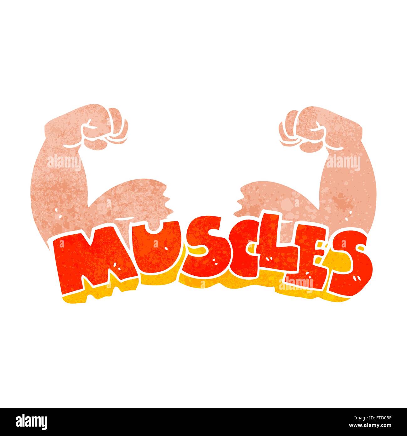Freehand drawn cartoon muscles symbol hi-res stock photography and ...