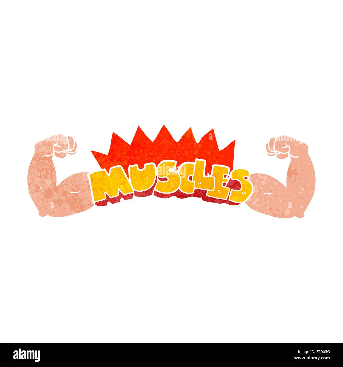 Freehand drawn cartoon muscles symbol hi-res stock photography and ...