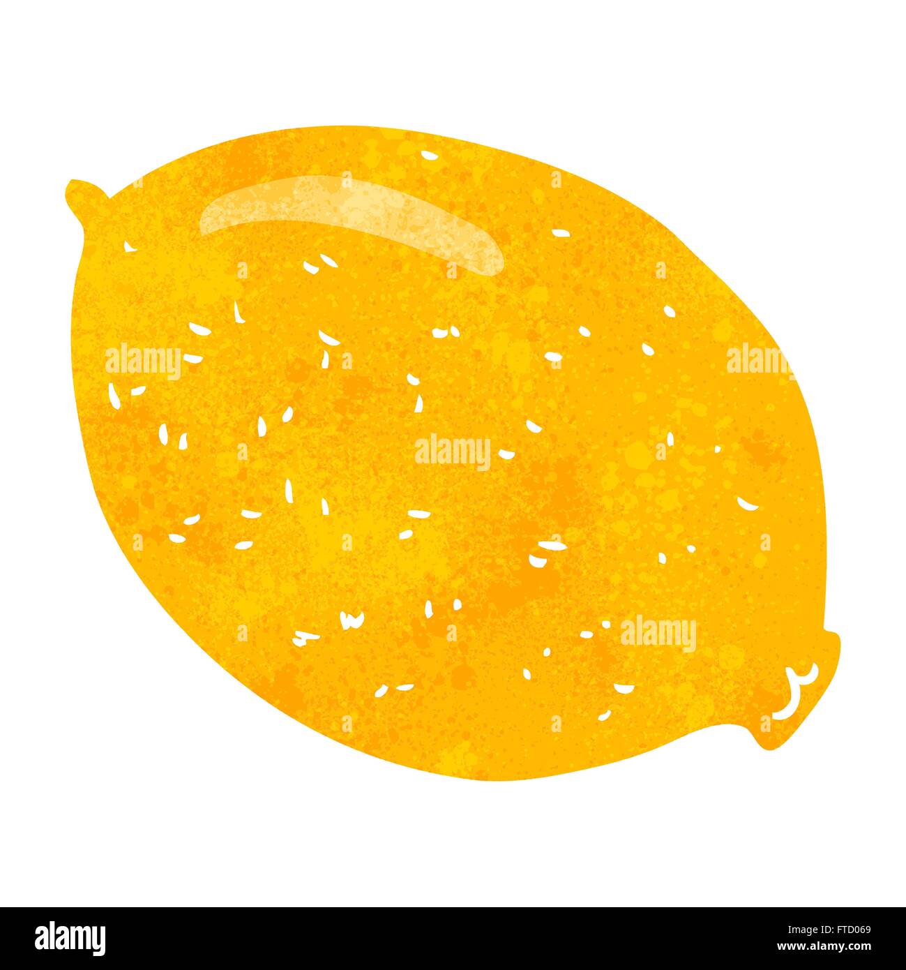 freehand retro cartoon lemon Stock Vector Image & Art - Alamy