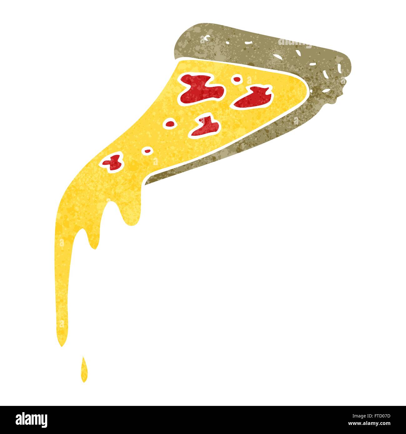 freehand retro cartoon pizza slice Stock Vector Image & Art - Alamy