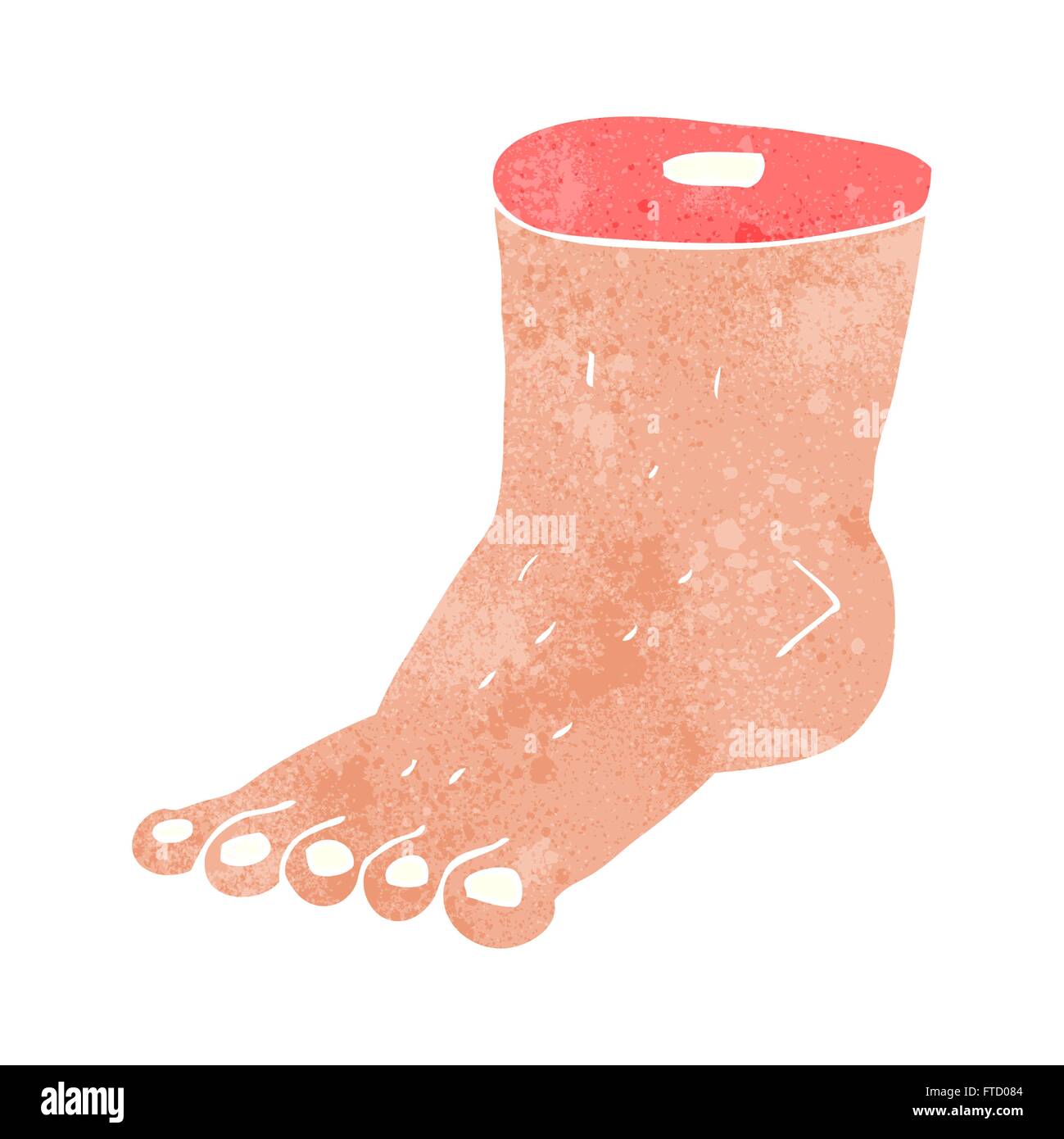 freehand retro cartoon foot Stock Vector Image & Art - Alamy