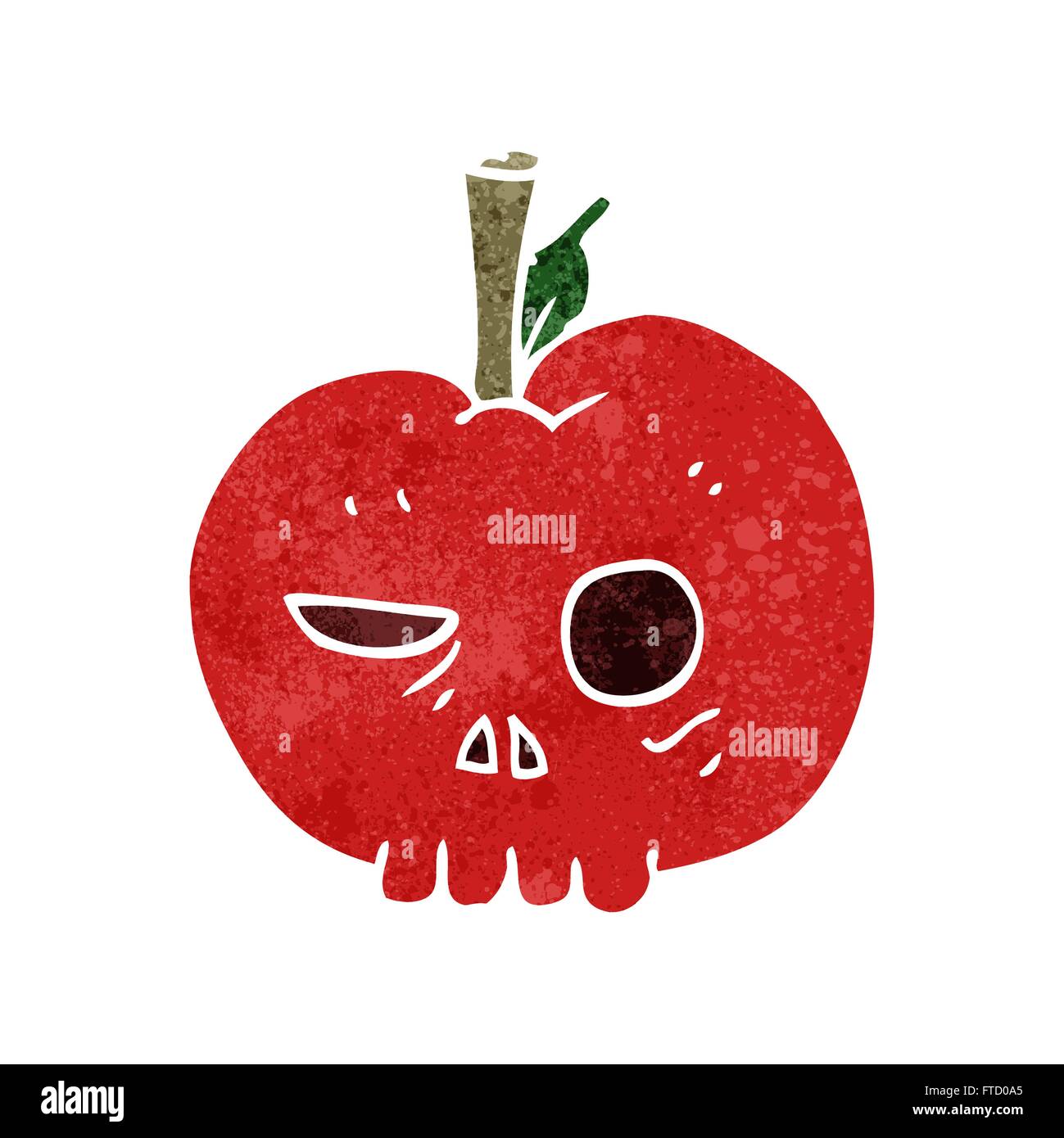 freehand retro cartoon poison apple Stock Vector Image & Art - Alamy