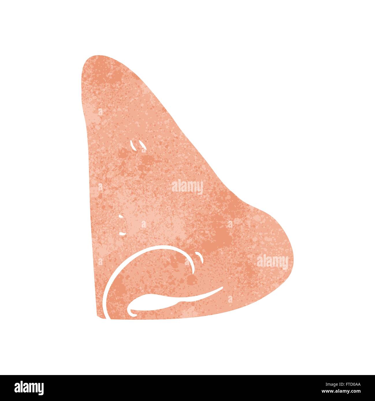 Freehand retro cartoon human nose Stock Vector Images - Alamy