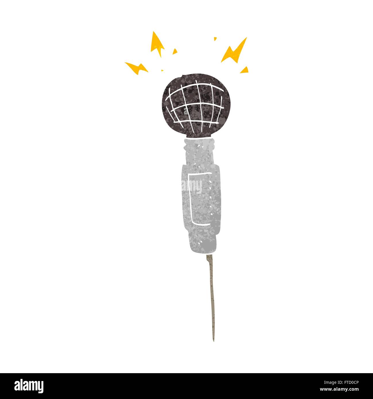 freehand retro cartoon microphone Stock Vector Image & Art - Alamy