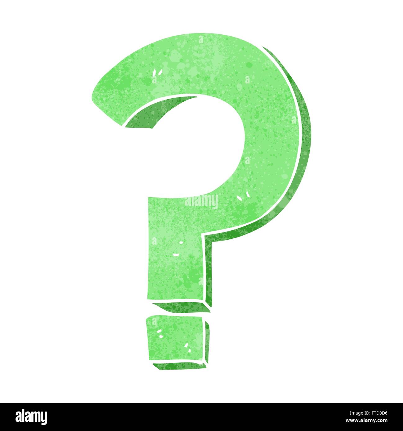 freehand retro cartoon question mark Stock Vector Image & Art - Alamy