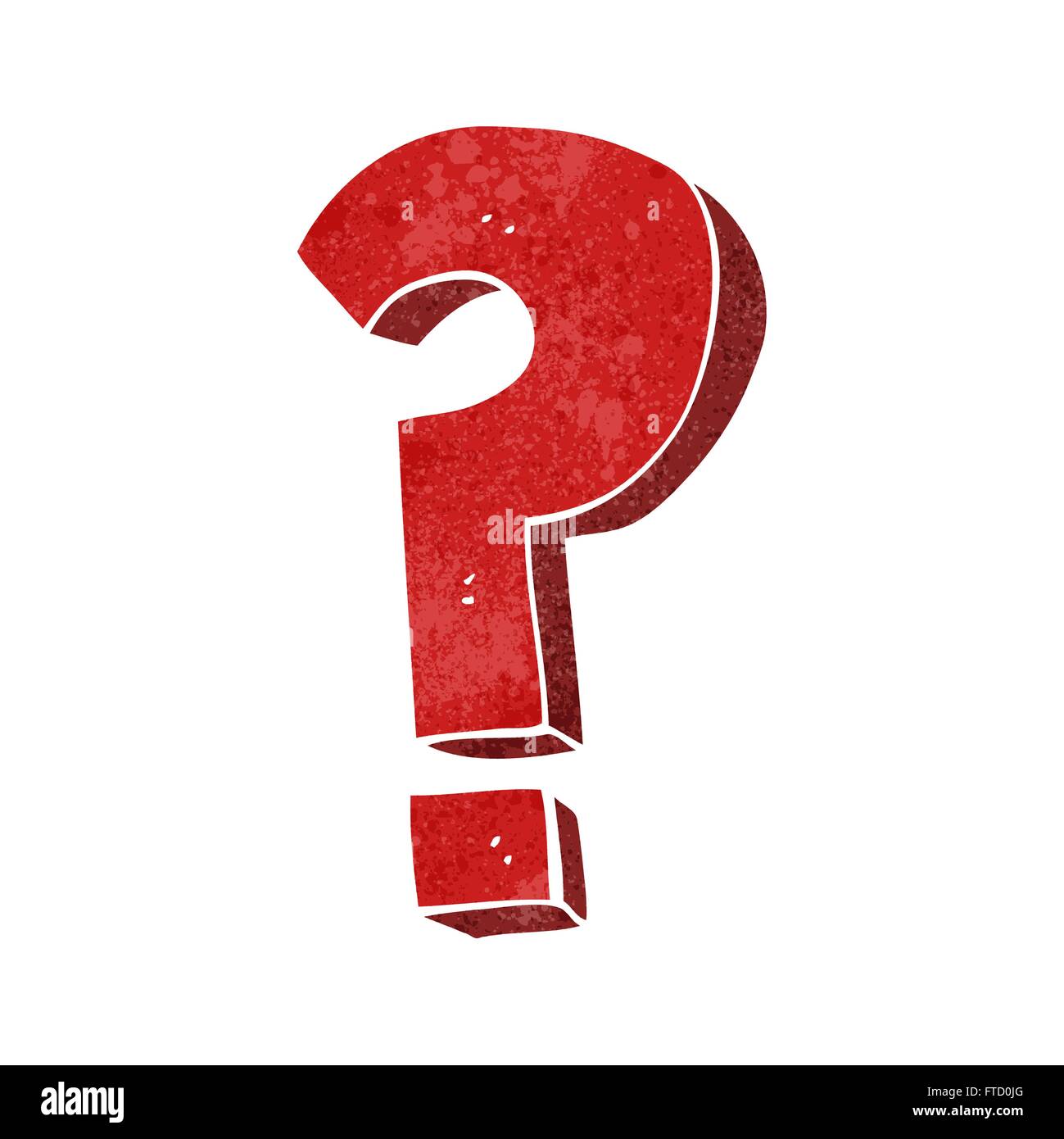 freehand retro cartoon question mark symbol Stock Vector Image & Art ...