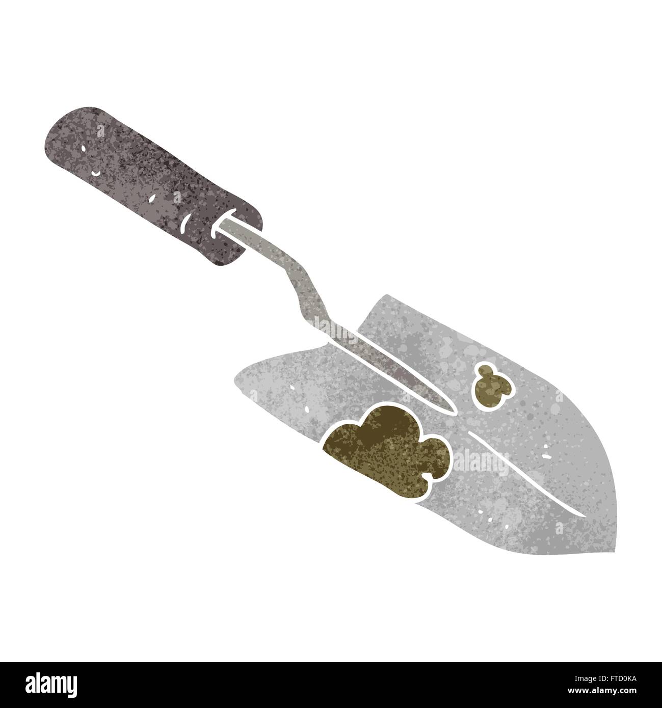 freehand retro cartoon trowel Stock Vector Image & Art - Alamy