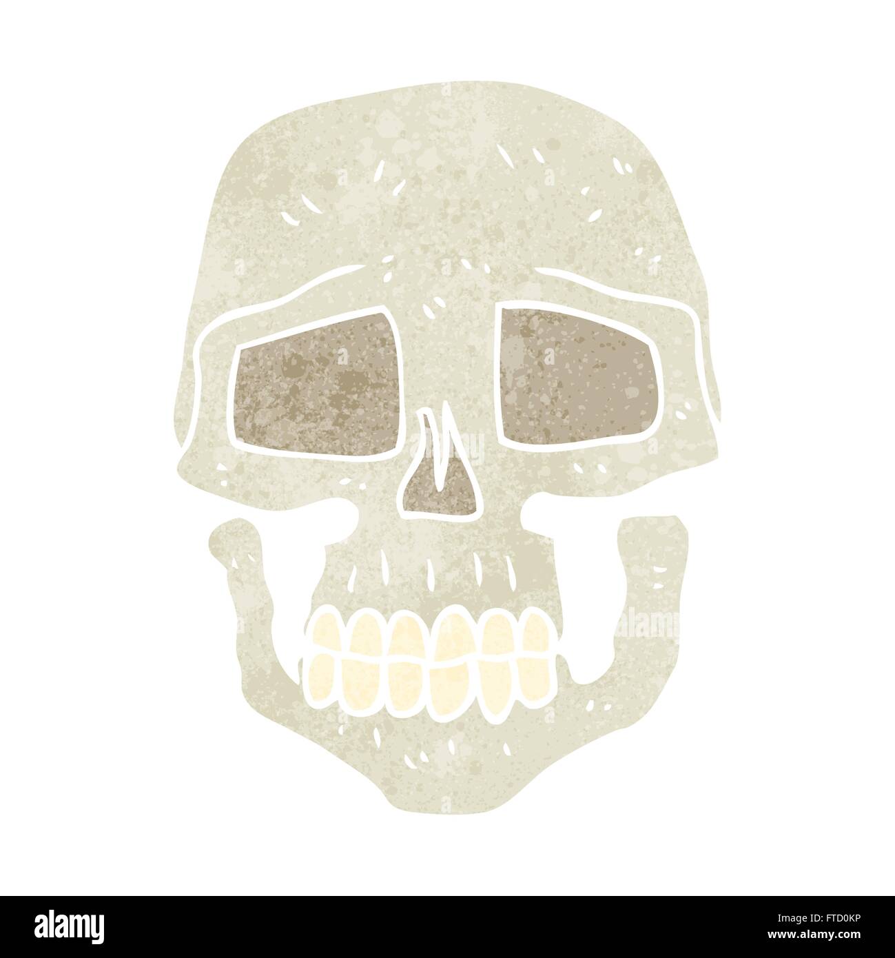 freehand retro cartoon skull Stock Vector Image & Art - Alamy