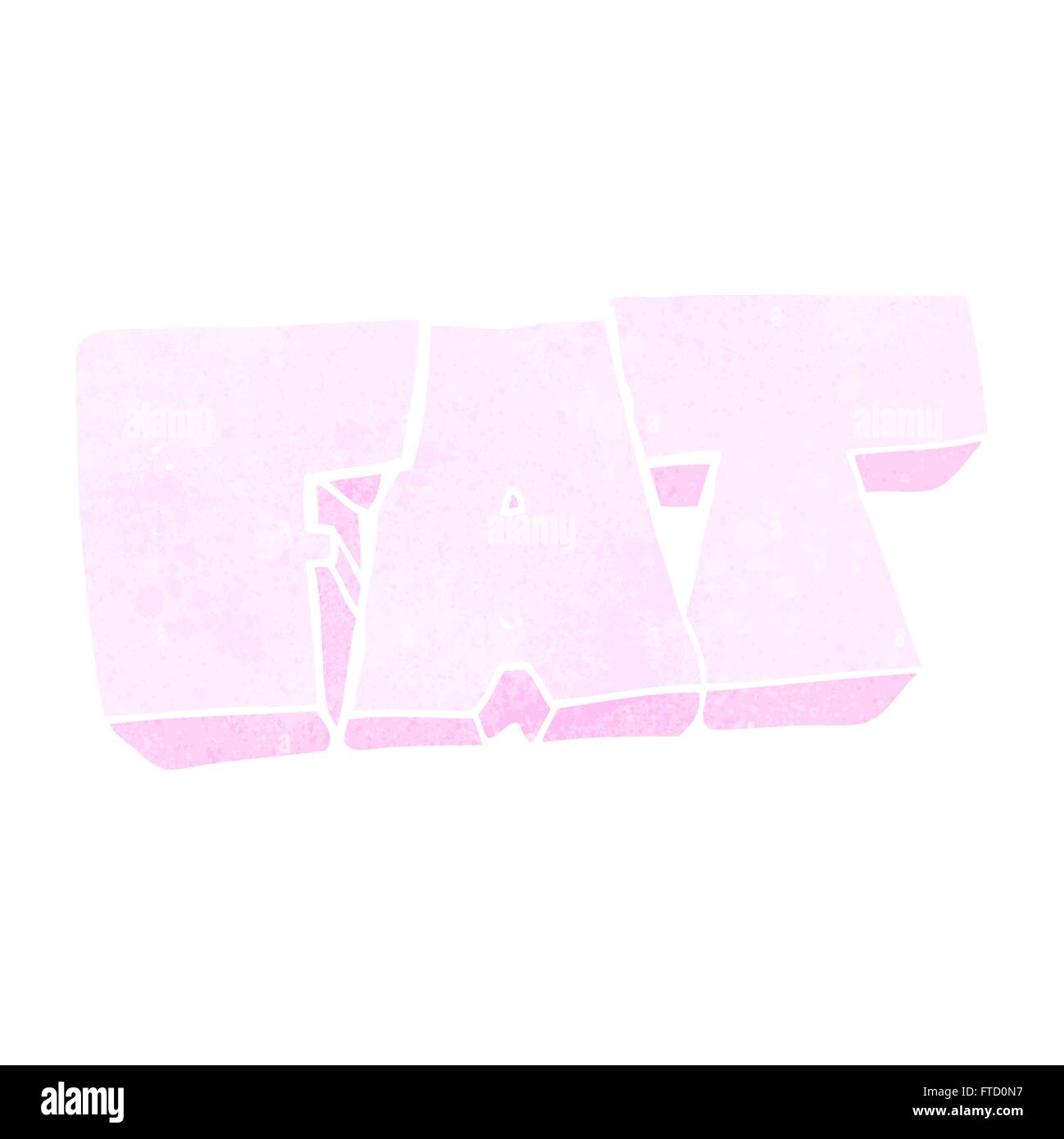 freehand retro cartoon FAT symbol Stock Vector Image & Art - Alamy