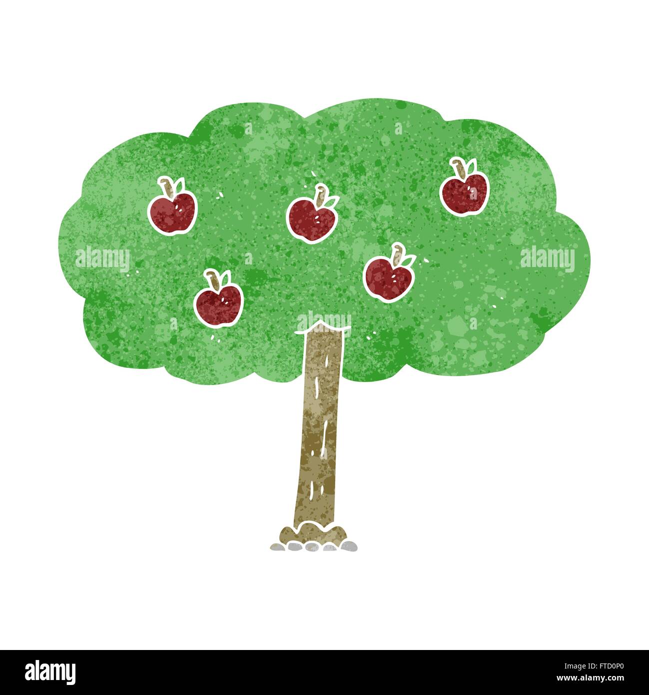 Freehand textured cartoon tree hi-res stock photography and images - Alamy