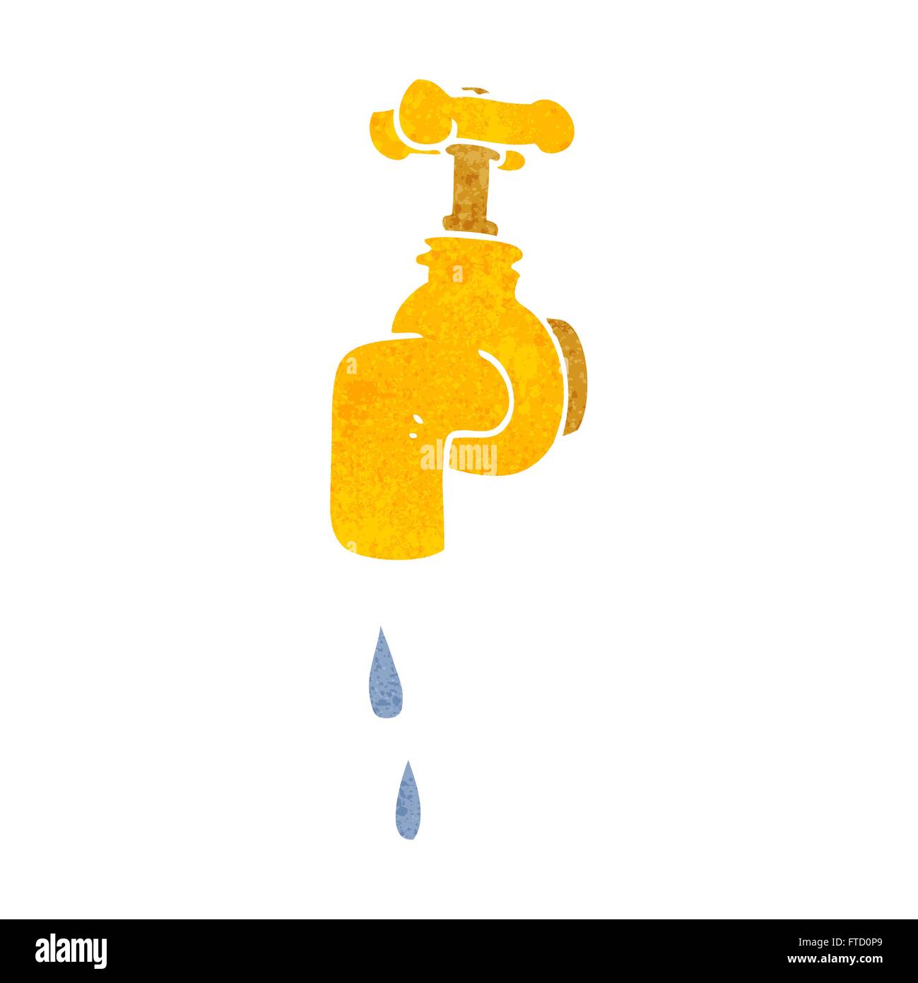 freehand retro cartoon dripping faucet Stock Vector Image & Art - Alamy