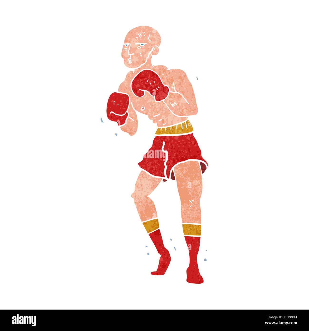 freehand retro cartoon boxer Stock Vector Image & Art - Alamy