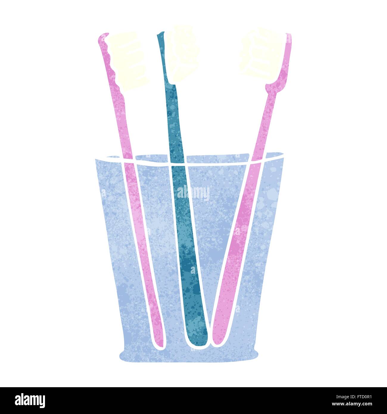 Freehand drawn retro cartoon toothbrush Stock Vector Images - Alamy
