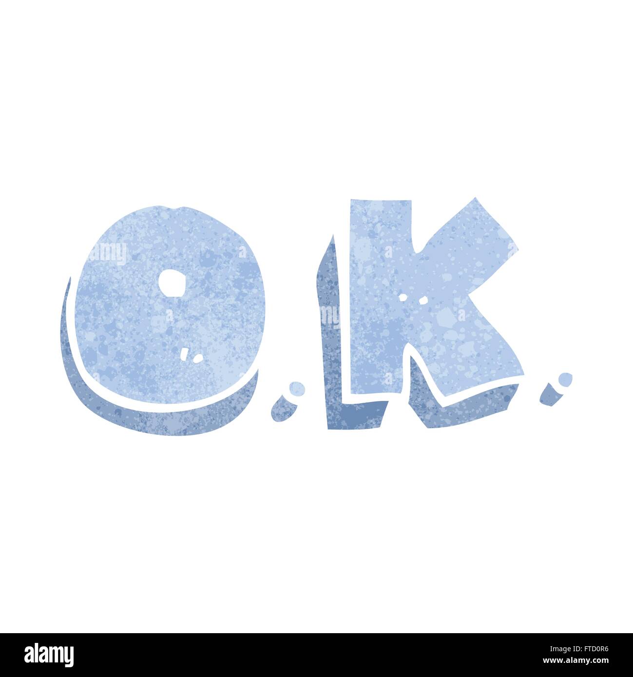freehand retro cartoon word OK Stock Vector Image & Art - Alamy