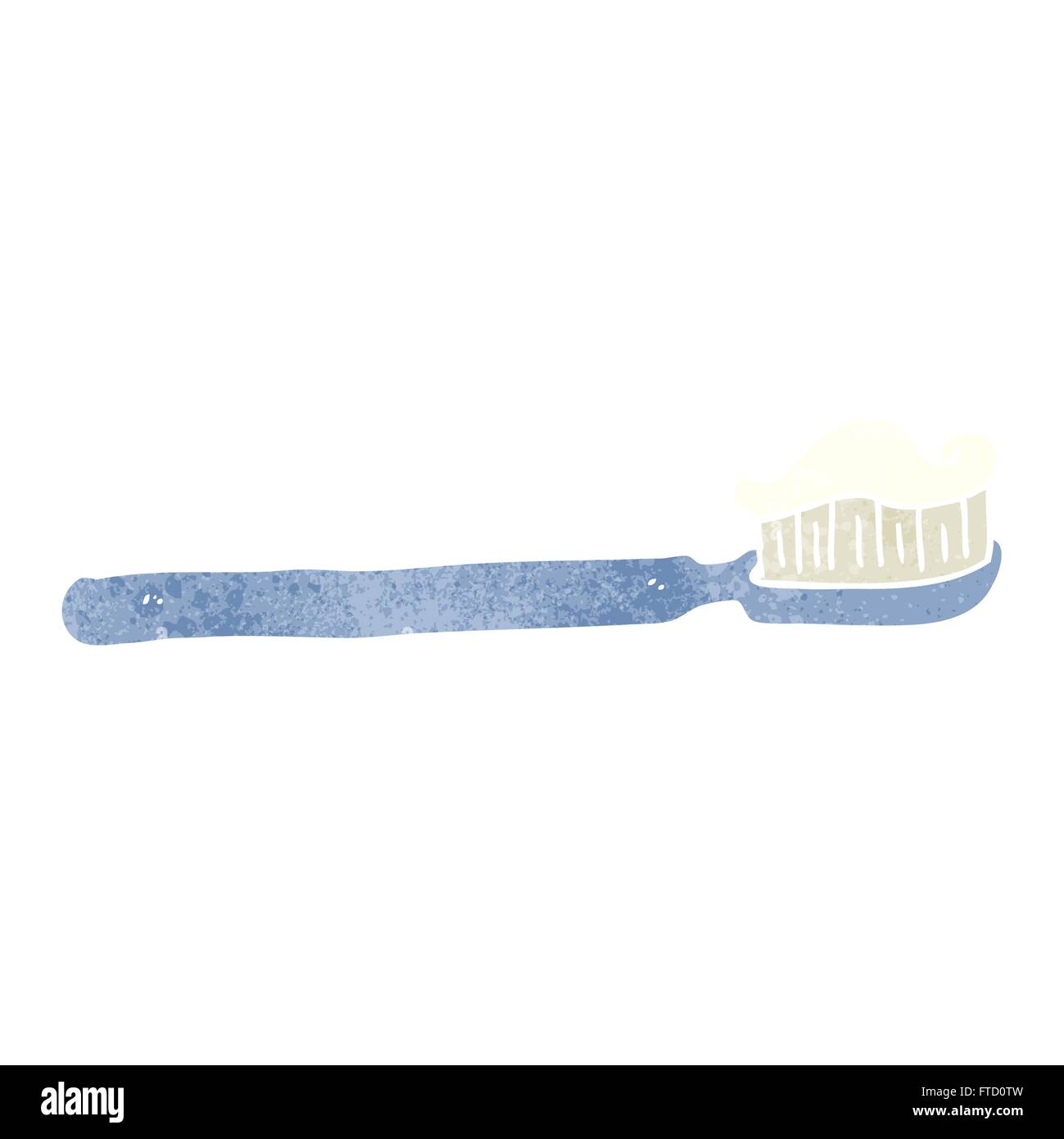 freehand retro cartoon toothbrush Stock Vector Image & Art - Alamy