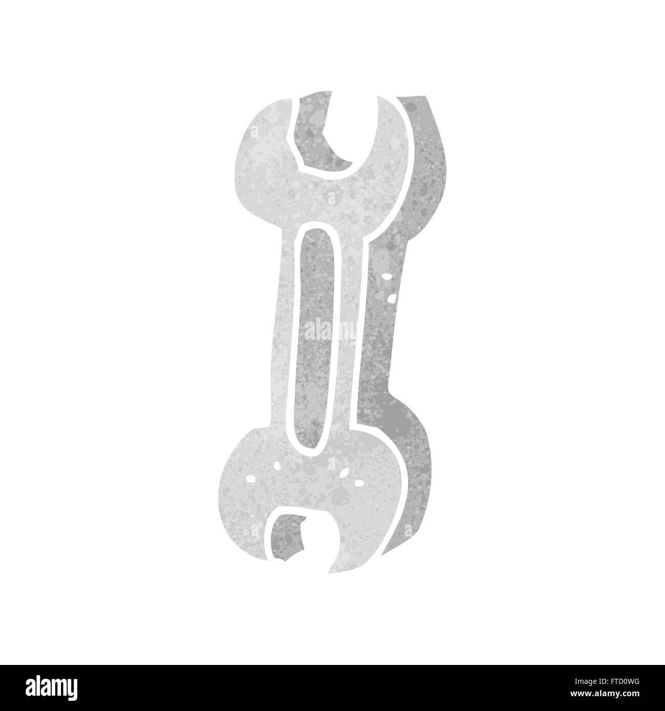 freehand retro cartoon spanner Stock Vector Image & Art - Alamy