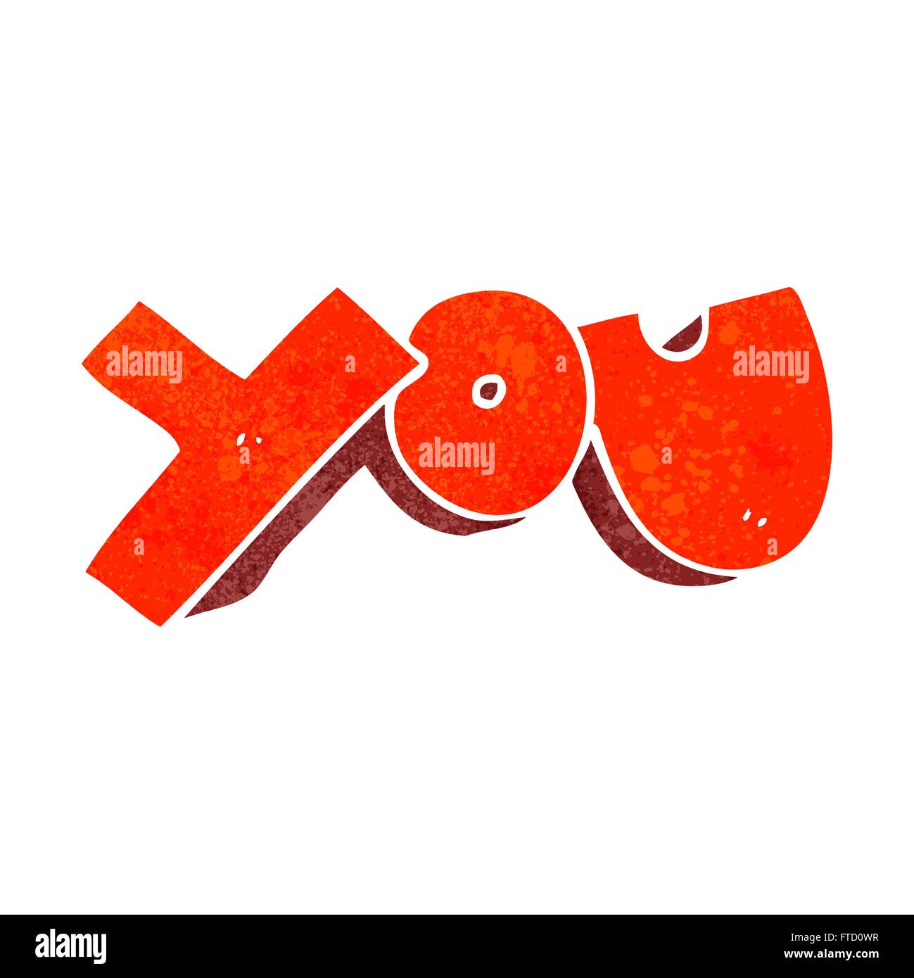 freehand retro cartoon you symbol Stock Vector Image & Art - Alamy