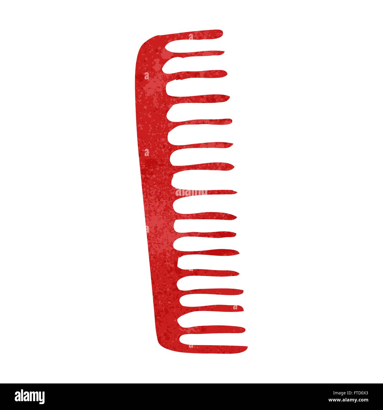 freehand retro cartoon comb Stock Vector Image & Art - Alamy
