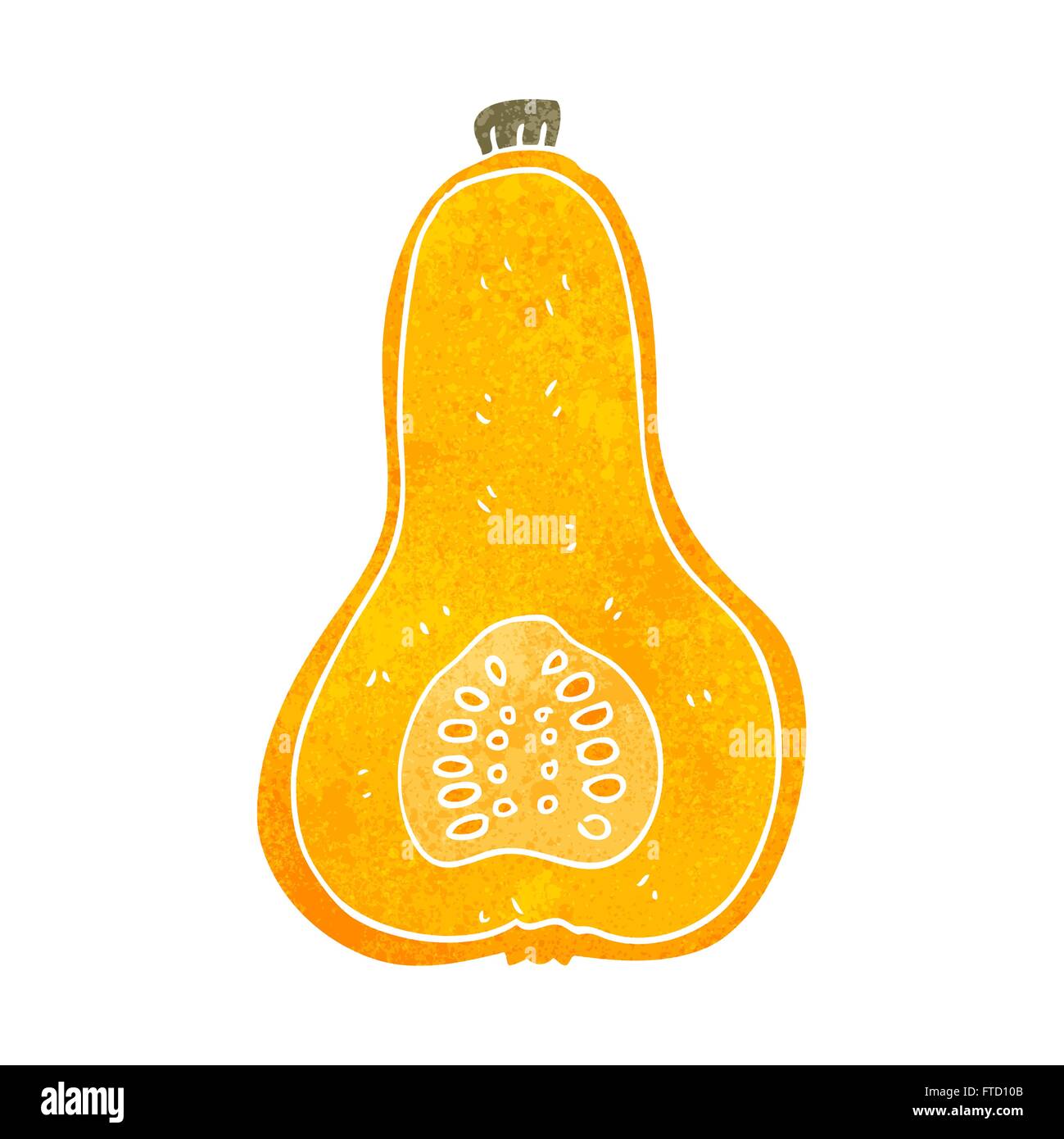 freehand retro cartoon butternut squash Stock Vector Image & Art - Alamy
