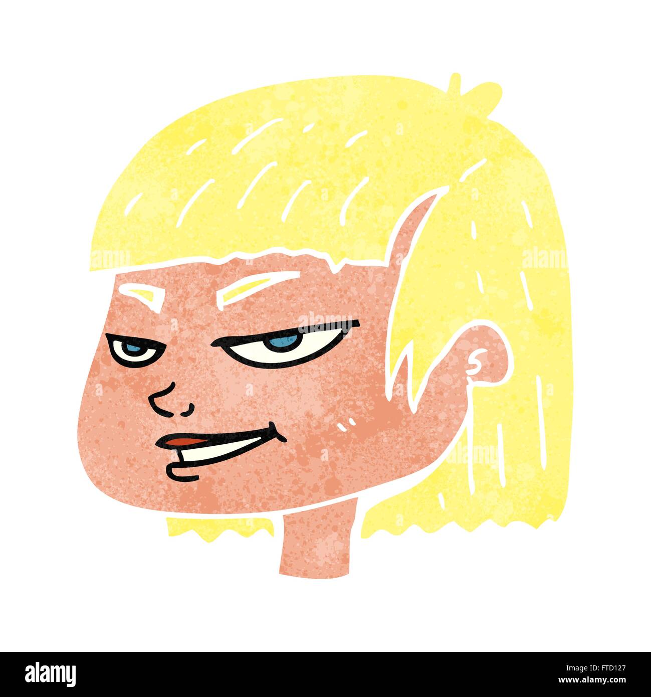 Cartoon mean female face Stock Vector Images - Alamy