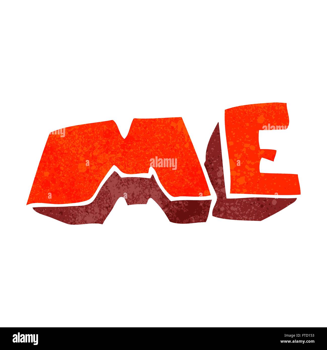 freehand retro cartoon ME symbol Stock Vector Image & Art - Alamy