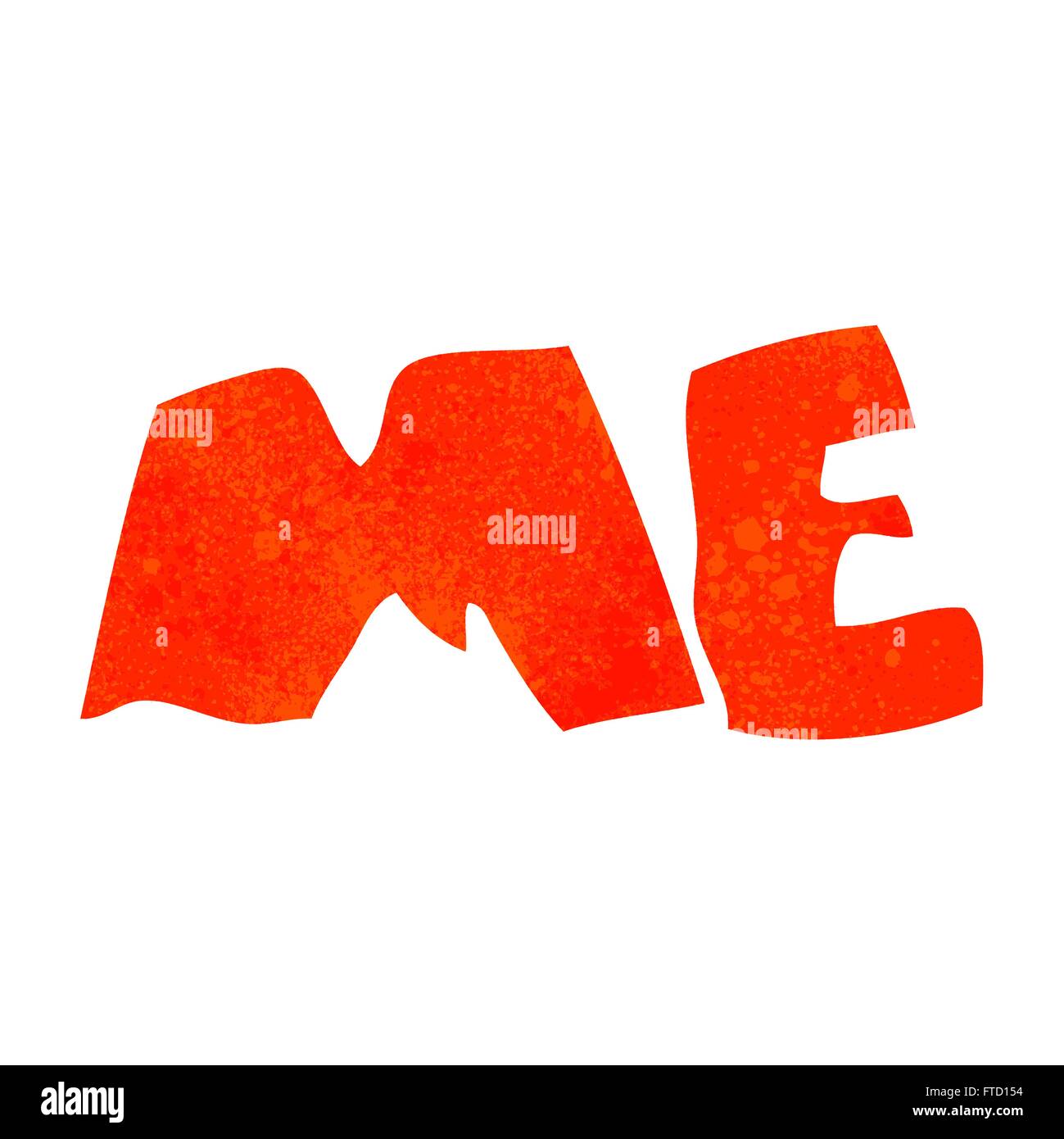 freehand retro cartoon ME symbol Stock Vector Image & Art - Alamy