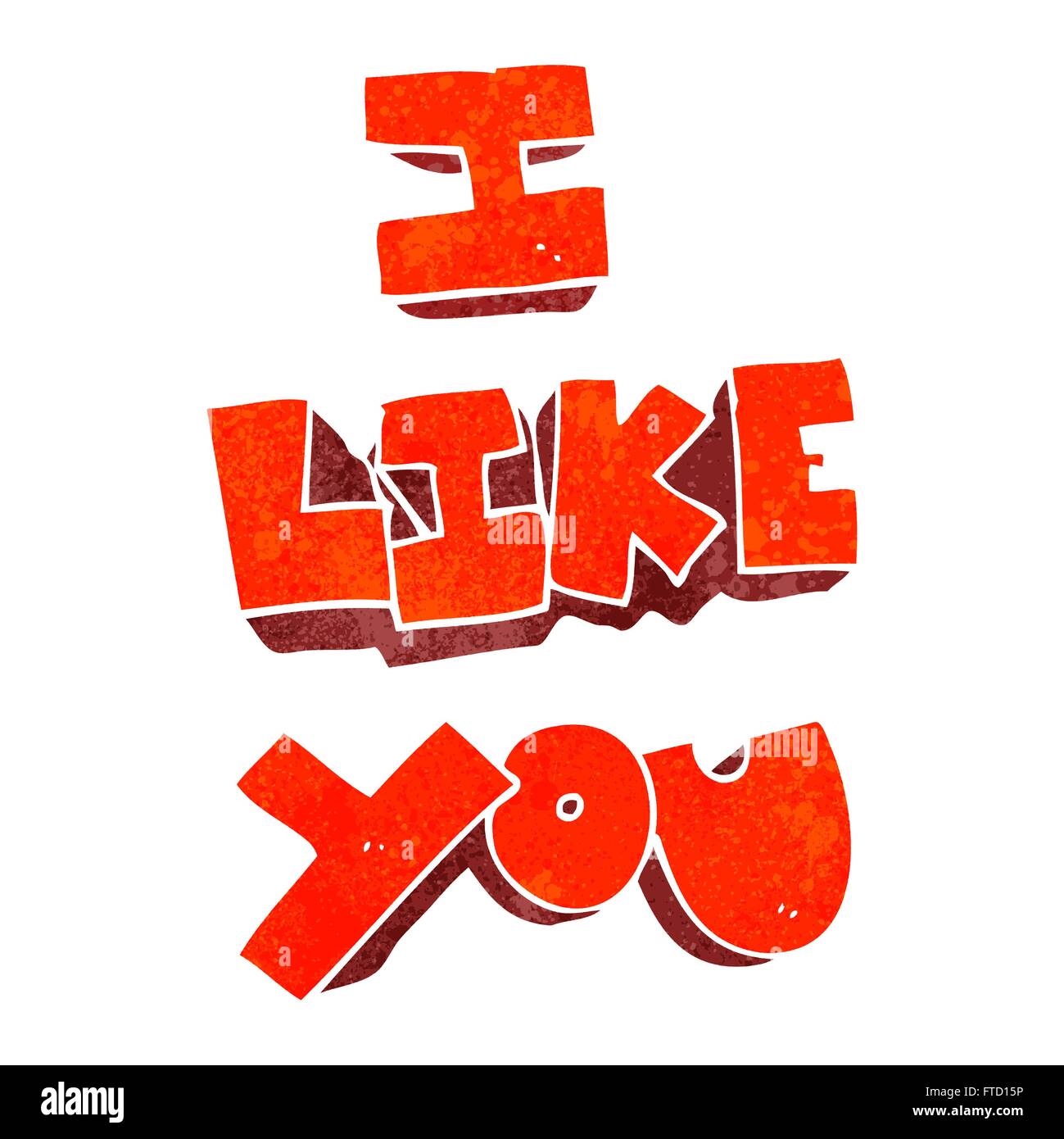 I like you freehand retro cartoon symbol Stock Vector Image & Art - Alamy