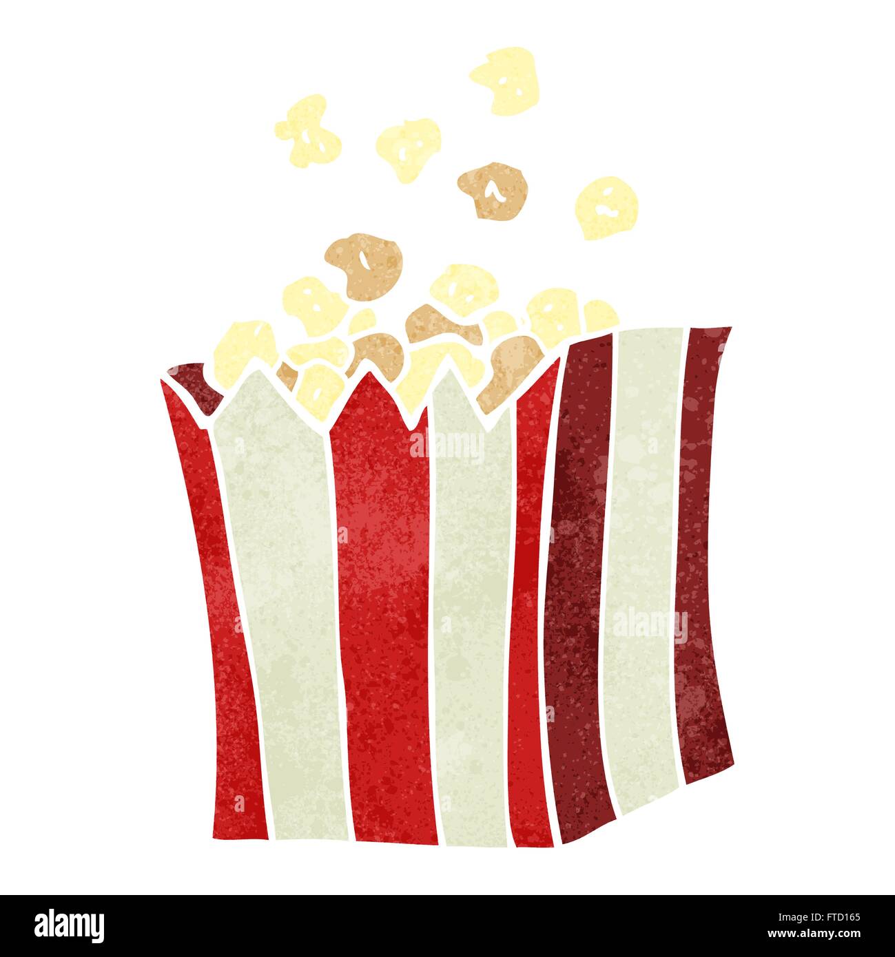 freehand retro cartoon popcorn Stock Vector Image & Art - Alamy