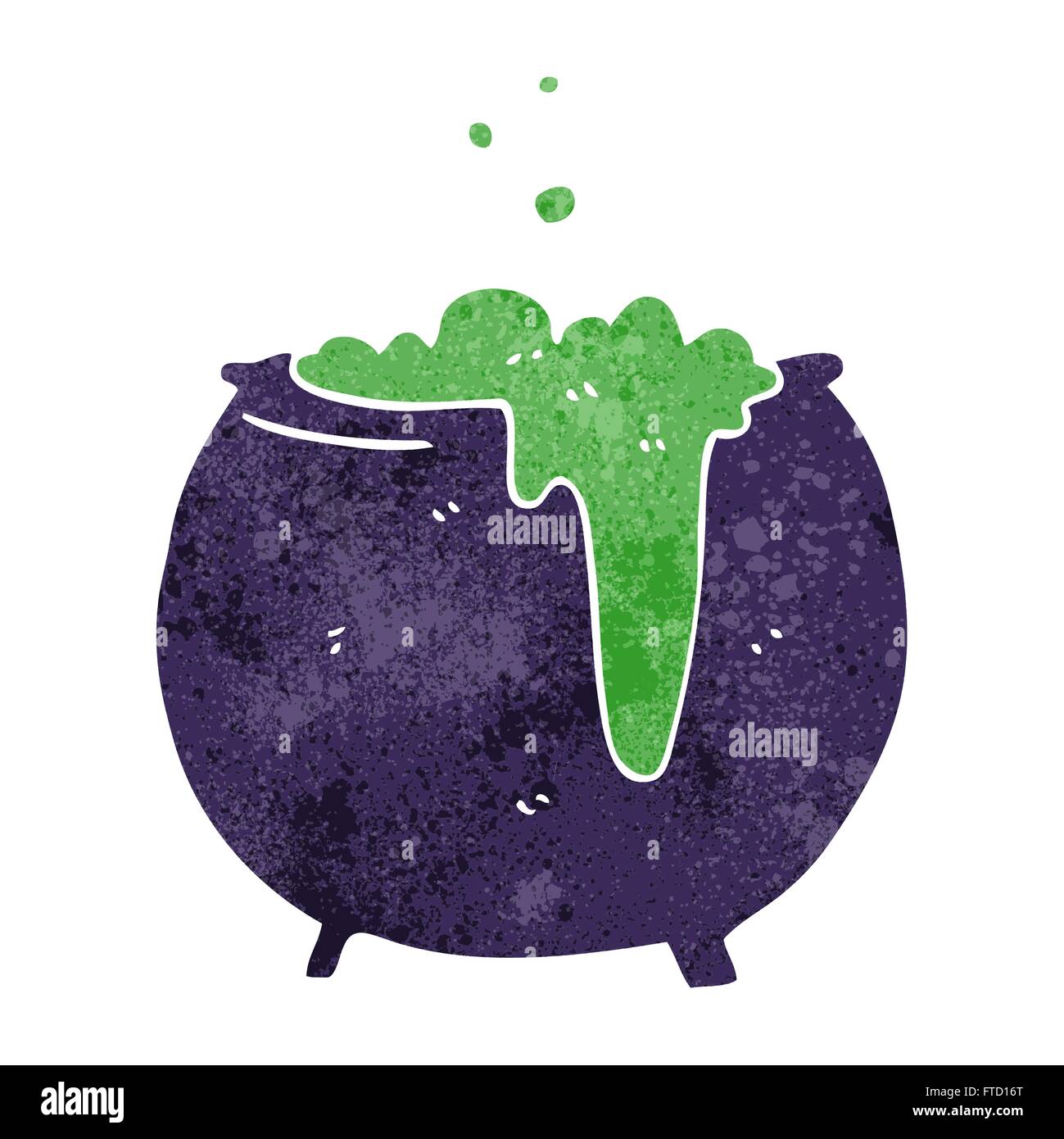 freehand retro cartoon cauldron Stock Vector Image & Art - Alamy