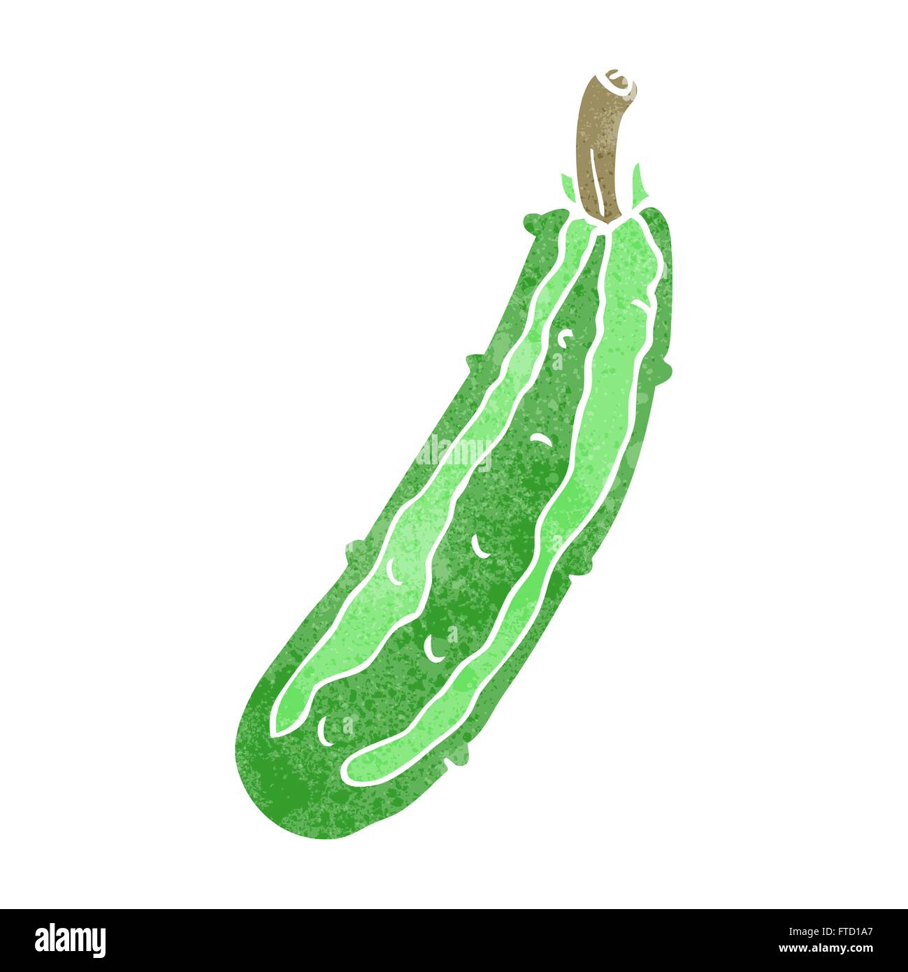 freehand retro cartoon zucchini Stock Vector Image & Art - Alamy