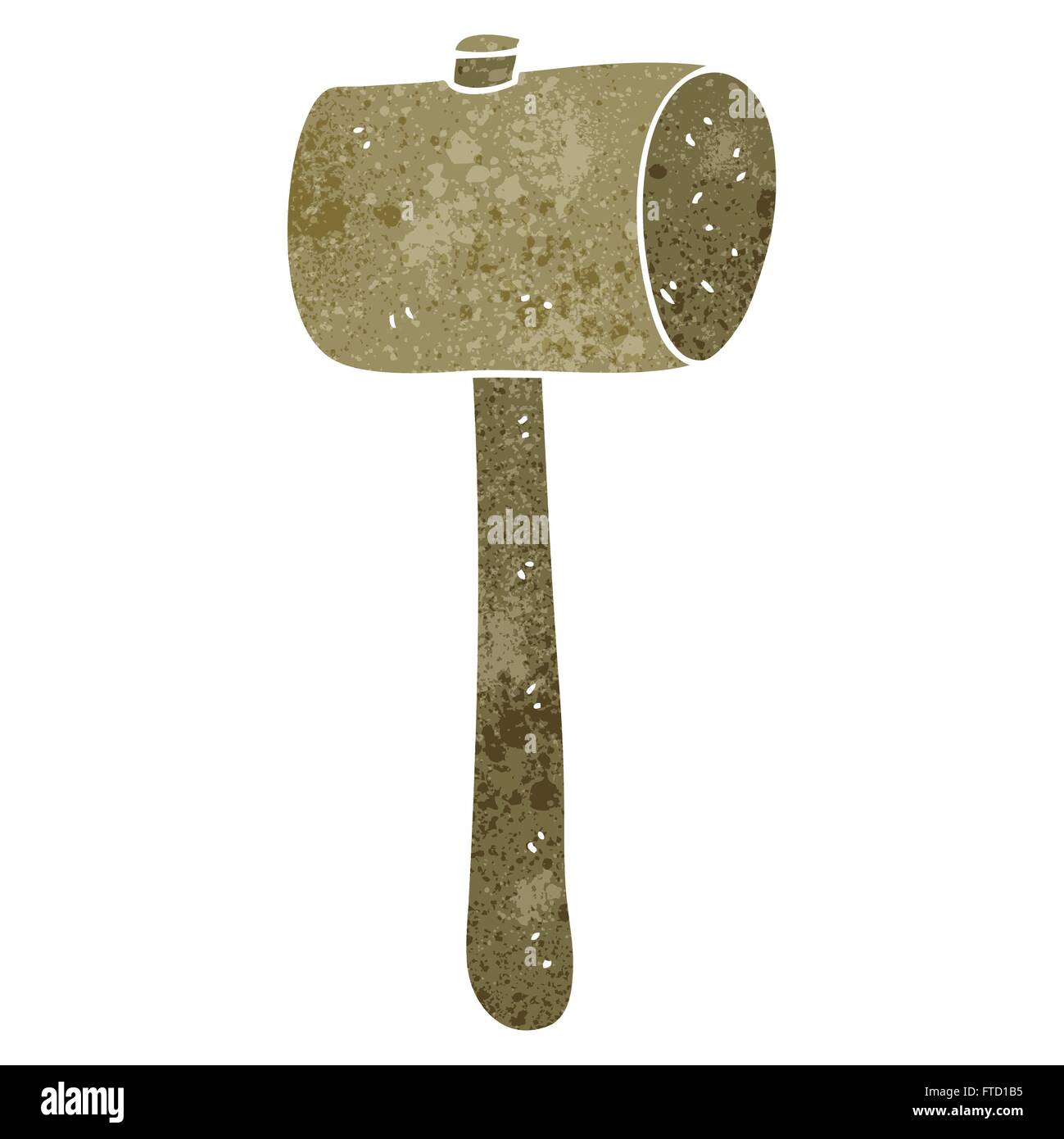 freehand retro cartoon wooden mallet Stock Vector Image & Art - Alamy