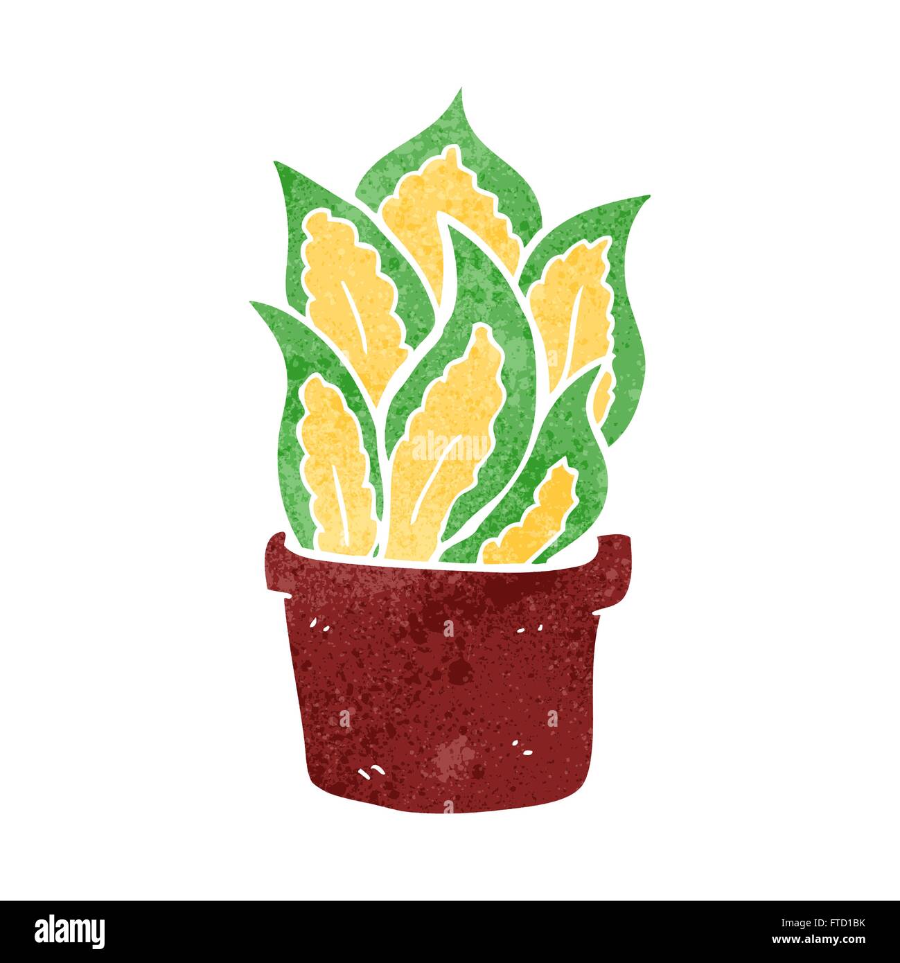 freehand retro cartoon house plant Stock Vector Image & Art - Alamy