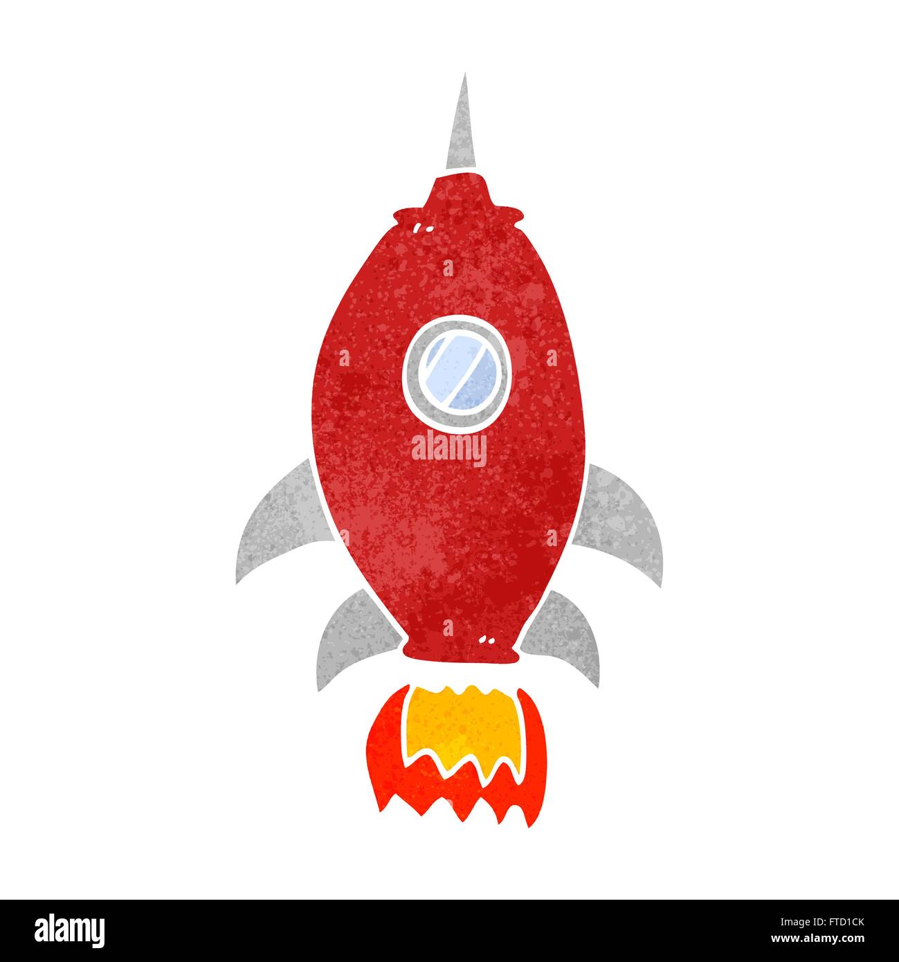 freehand retro cartoon spaceship Stock Vector Image & Art - Alamy