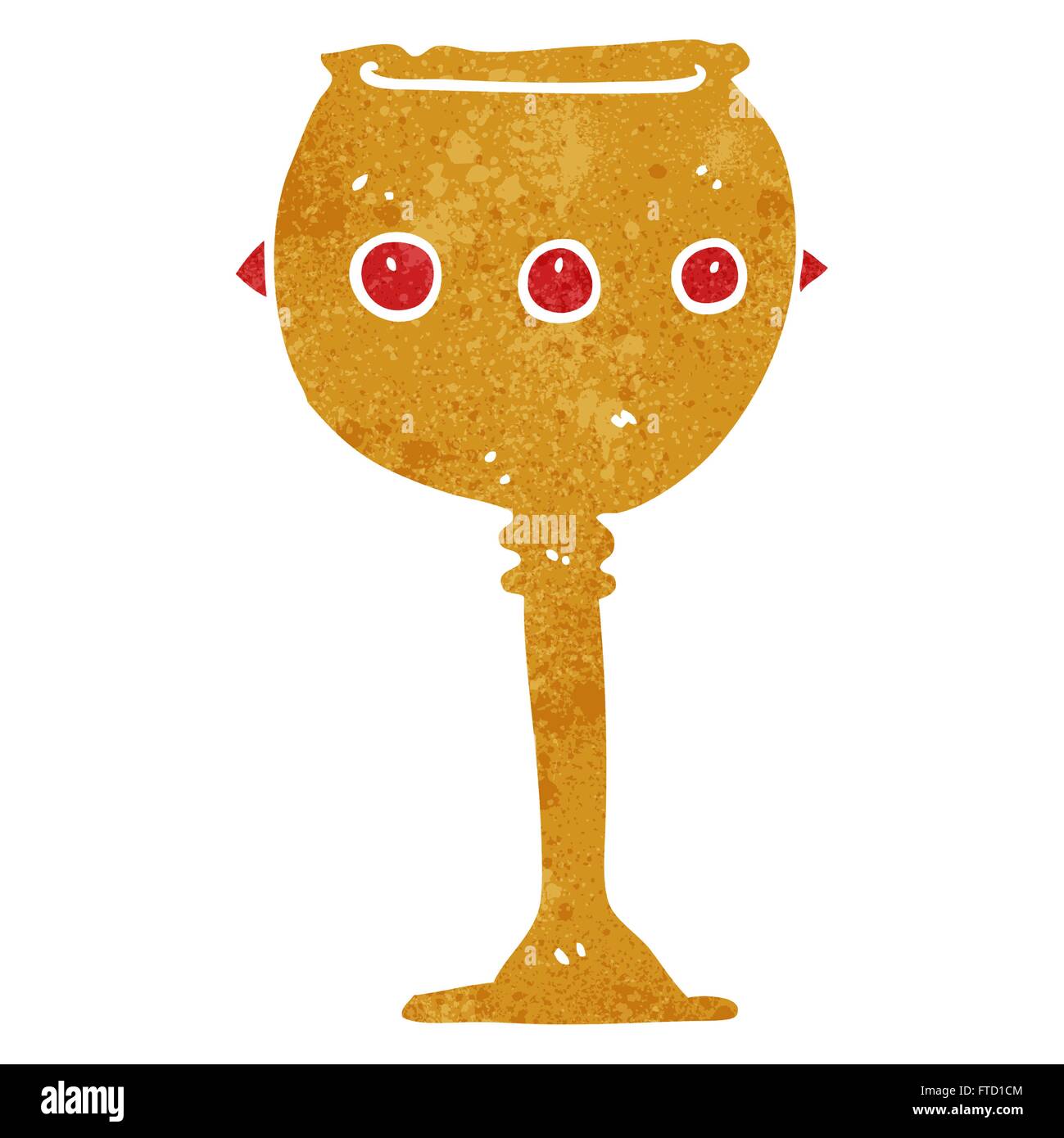 freehand retro cartoon goblet Stock Vector Image & Art - Alamy