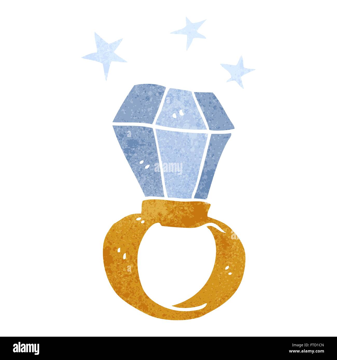 freehand retro cartoon huge engagement ring Stock Vector Image & Art ...