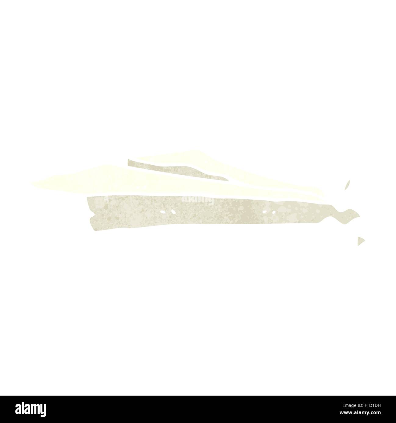 freehand retro cartoon crumpled paper plane Stock Vector Image & Art ...