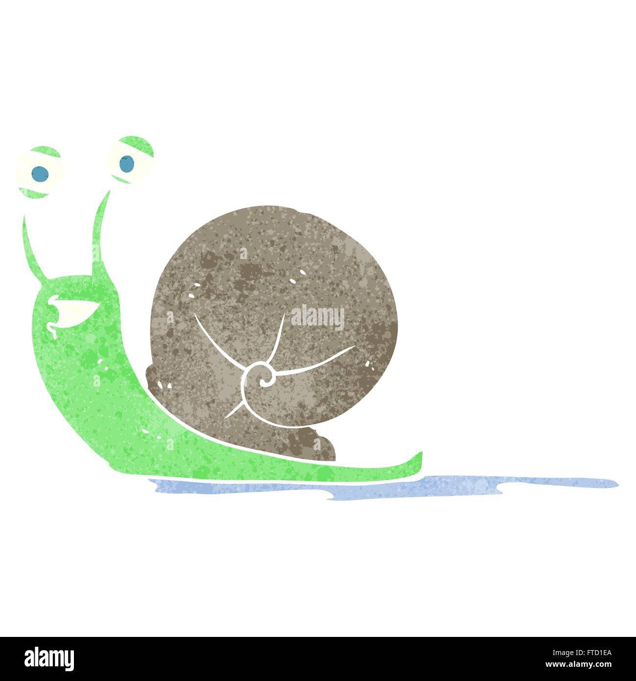 freehand retro cartoon snail Stock Vector Image & Art - Alamy