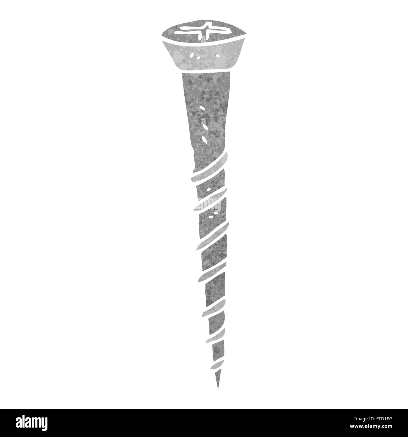 freehand retro cartoon screw Stock Vector Image & Art - Alamy