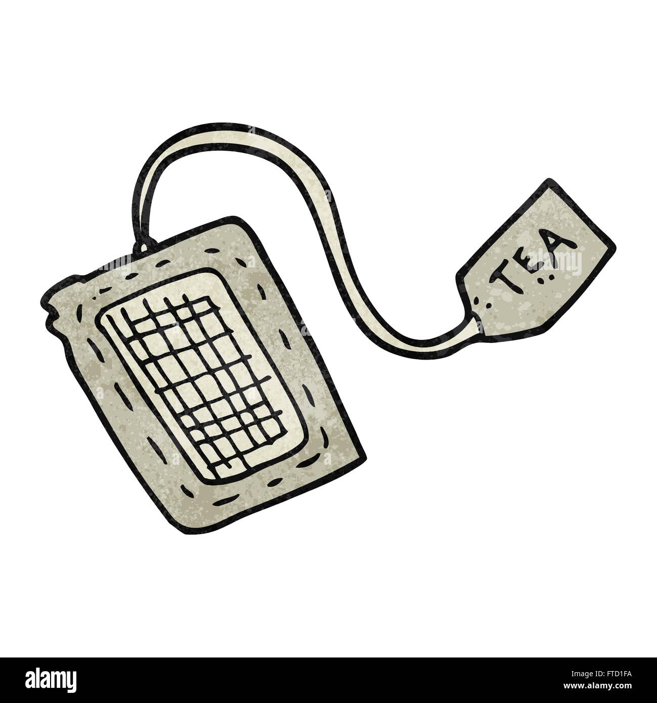 freehand retro cartoon tea bag Stock Vector Image & Art - Alamy