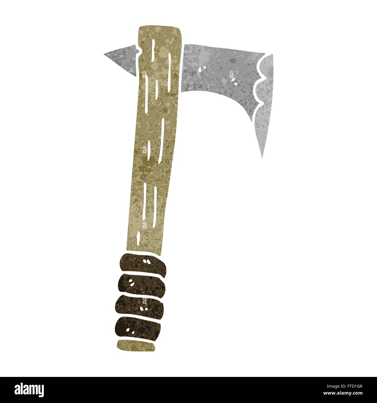 Freehand retro cartoon axe hi-res stock photography and images - Alamy
